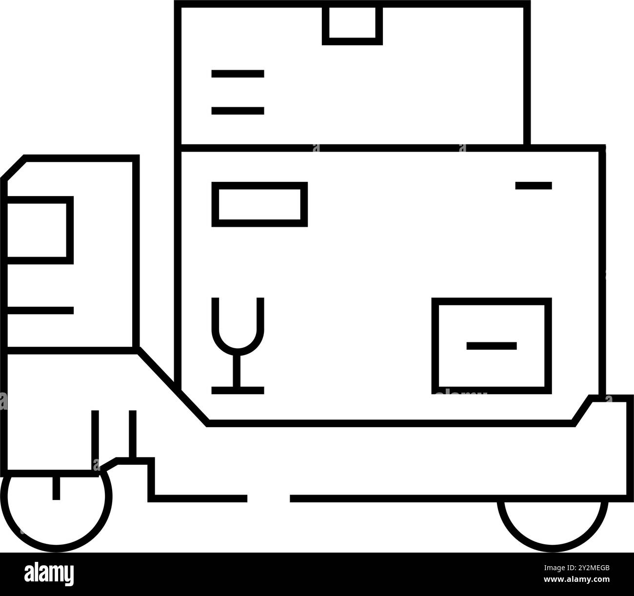 package loading autonomous delivery line icon vector illustration Stock ...