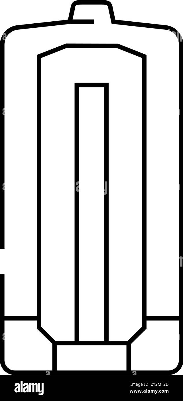 battery components line icon vector illustration Stock Vector Image ...