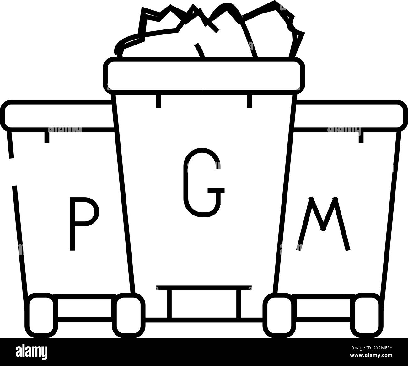 waste reduction green living line icon vector illustration Stock Vector ...