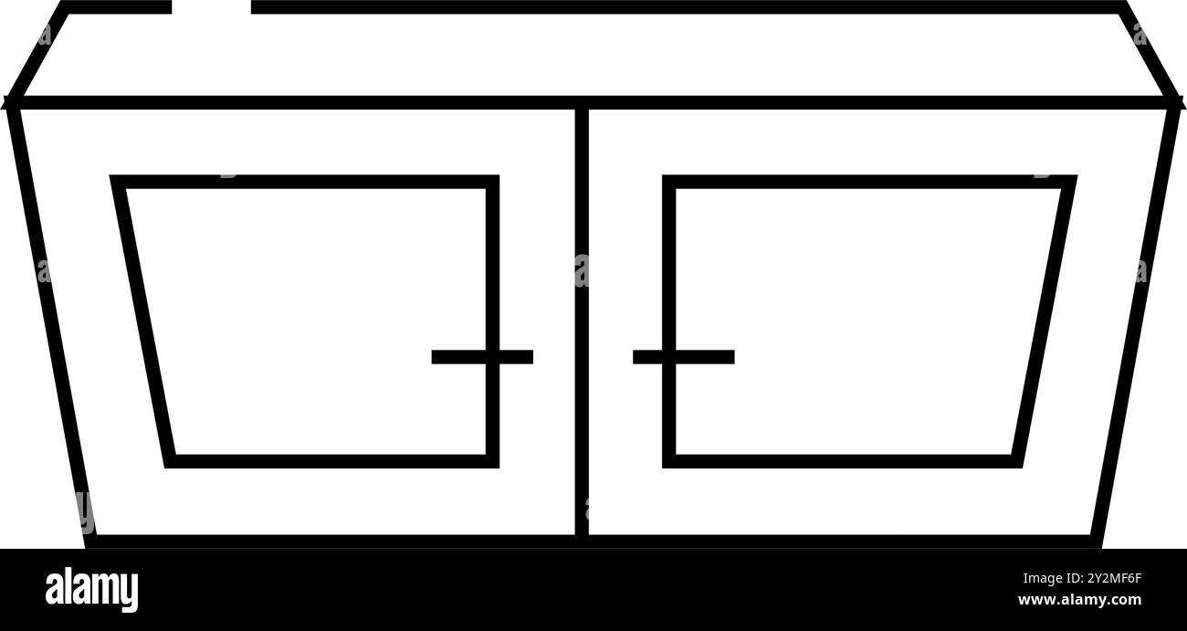 window top view line icon vector illustration Stock Vector Image & Art ...