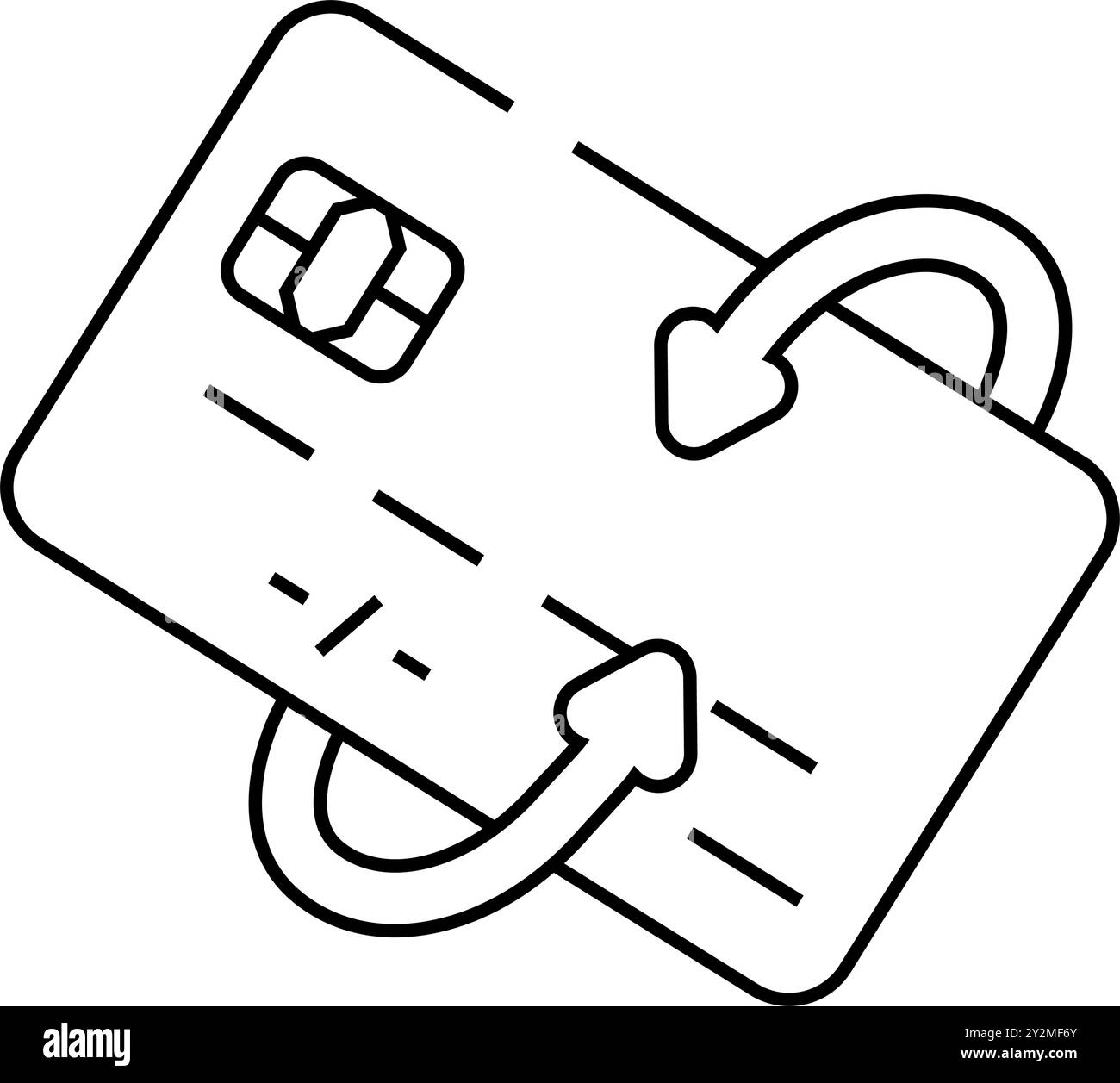 credit card money saving line icon vector illustration Stock Vector ...