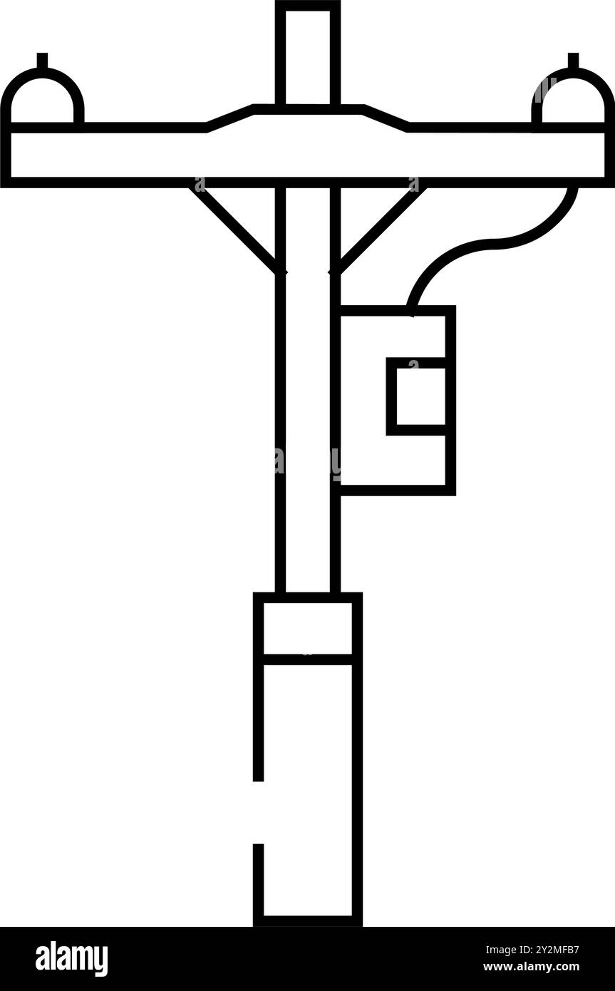 electric poles line icon vector illustration Stock Vector Image & Art ...