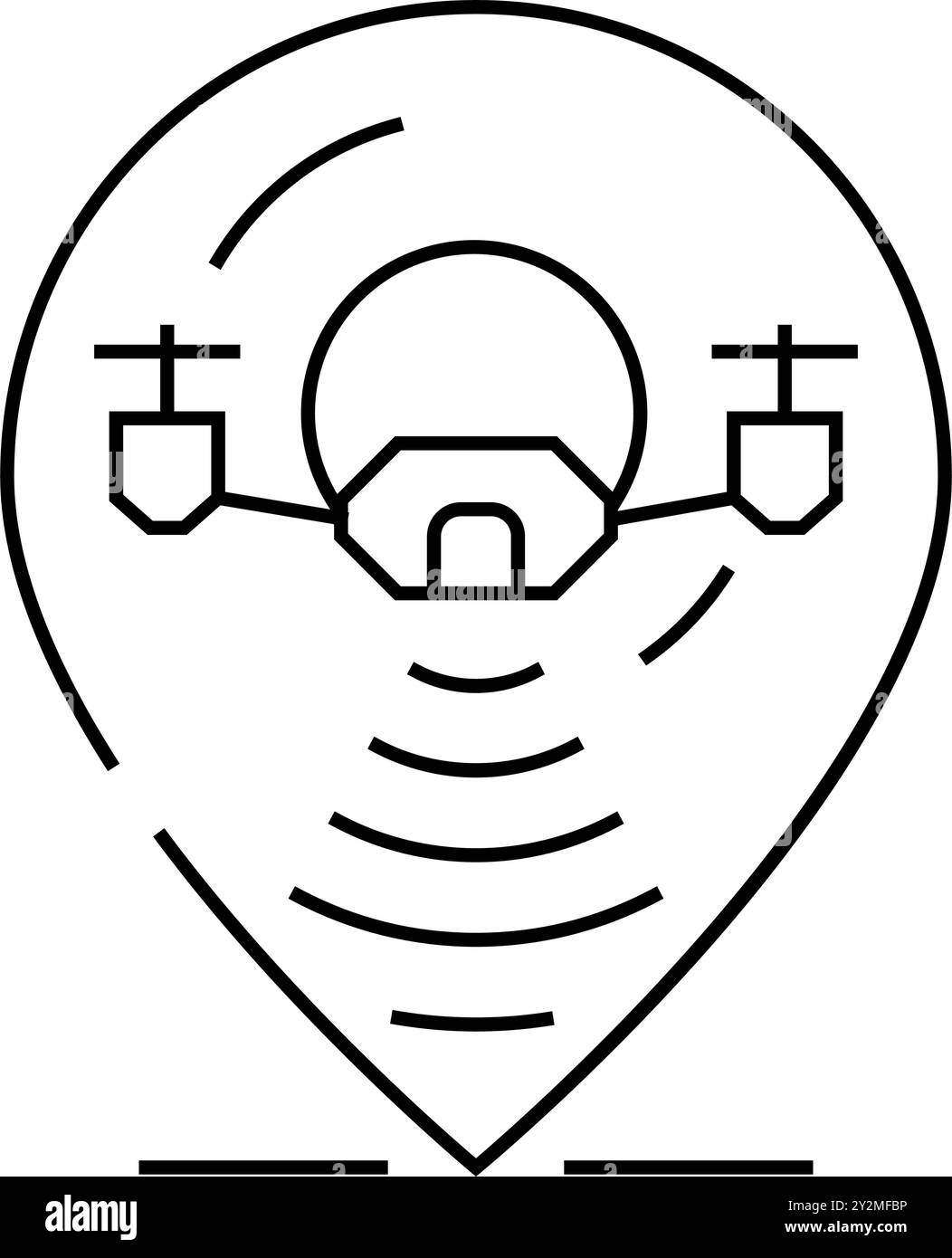 gps navigation autonomous delivery line icon vector illustration Stock Vector Image & Art - Alamy