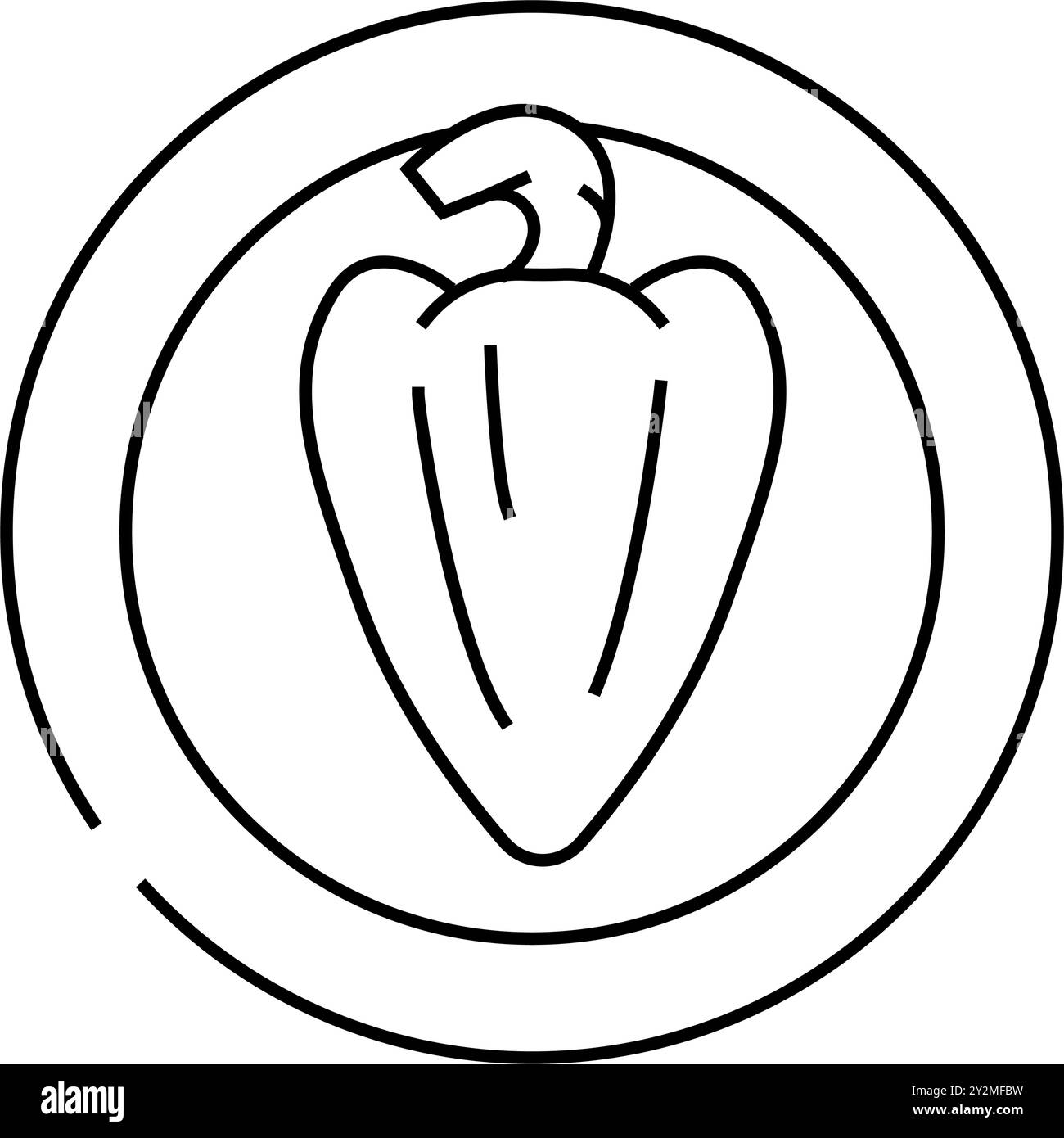 chiles rellenos mexican cuisine line icon vector illustration Stock ...