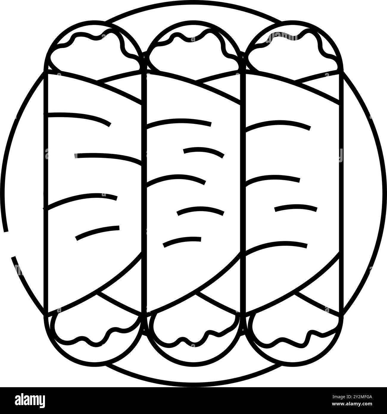 enchiladas mexican cuisine line icon vector illustration Stock Vector ...