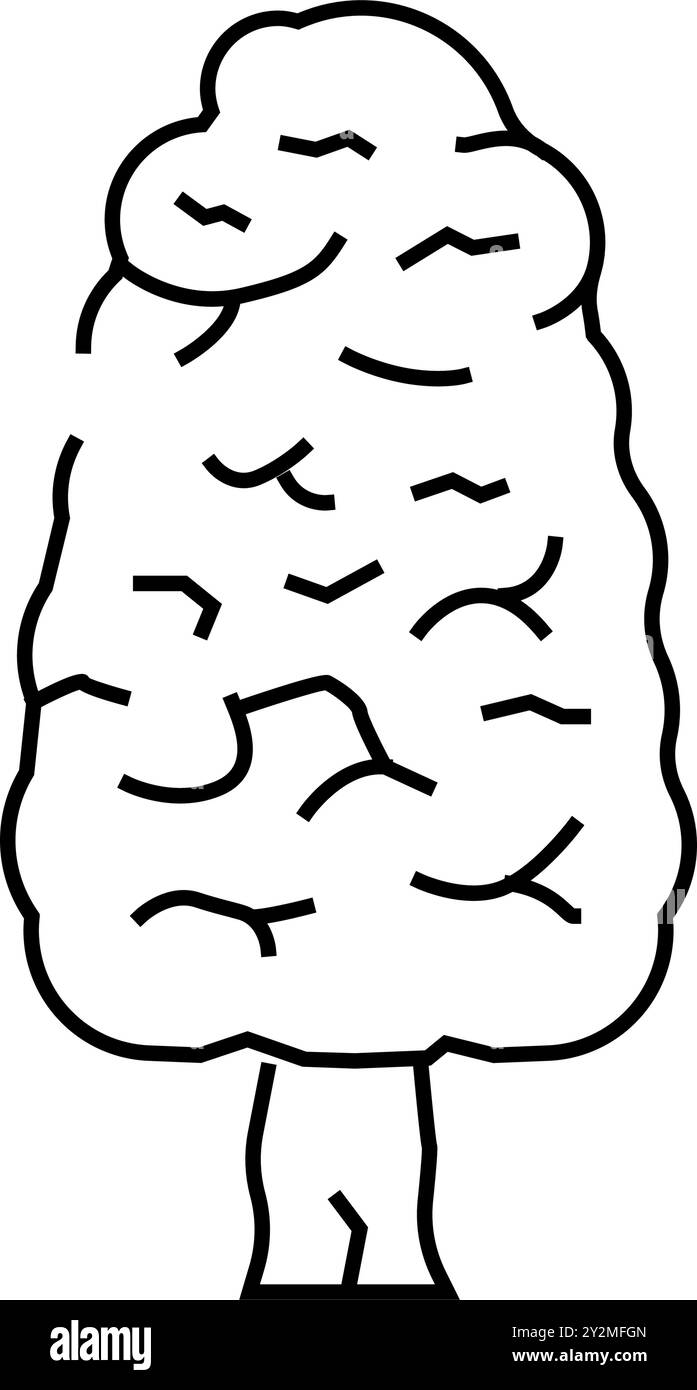 kauri tree jungle amazon line icon vector illustration Stock Vector ...