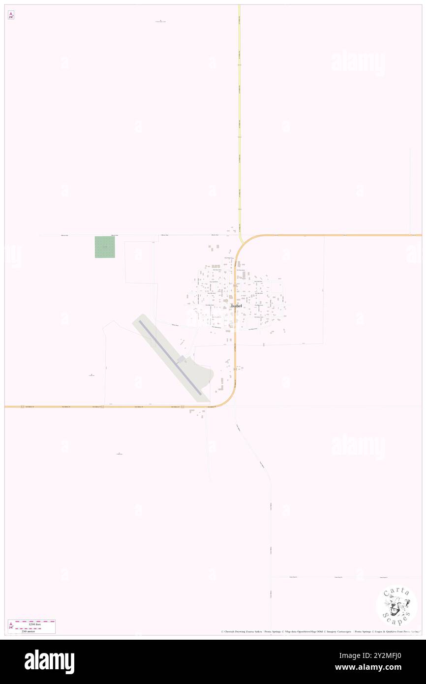 Map of isabel south dakota Cut Out Stock Images & Pictures - Alamy