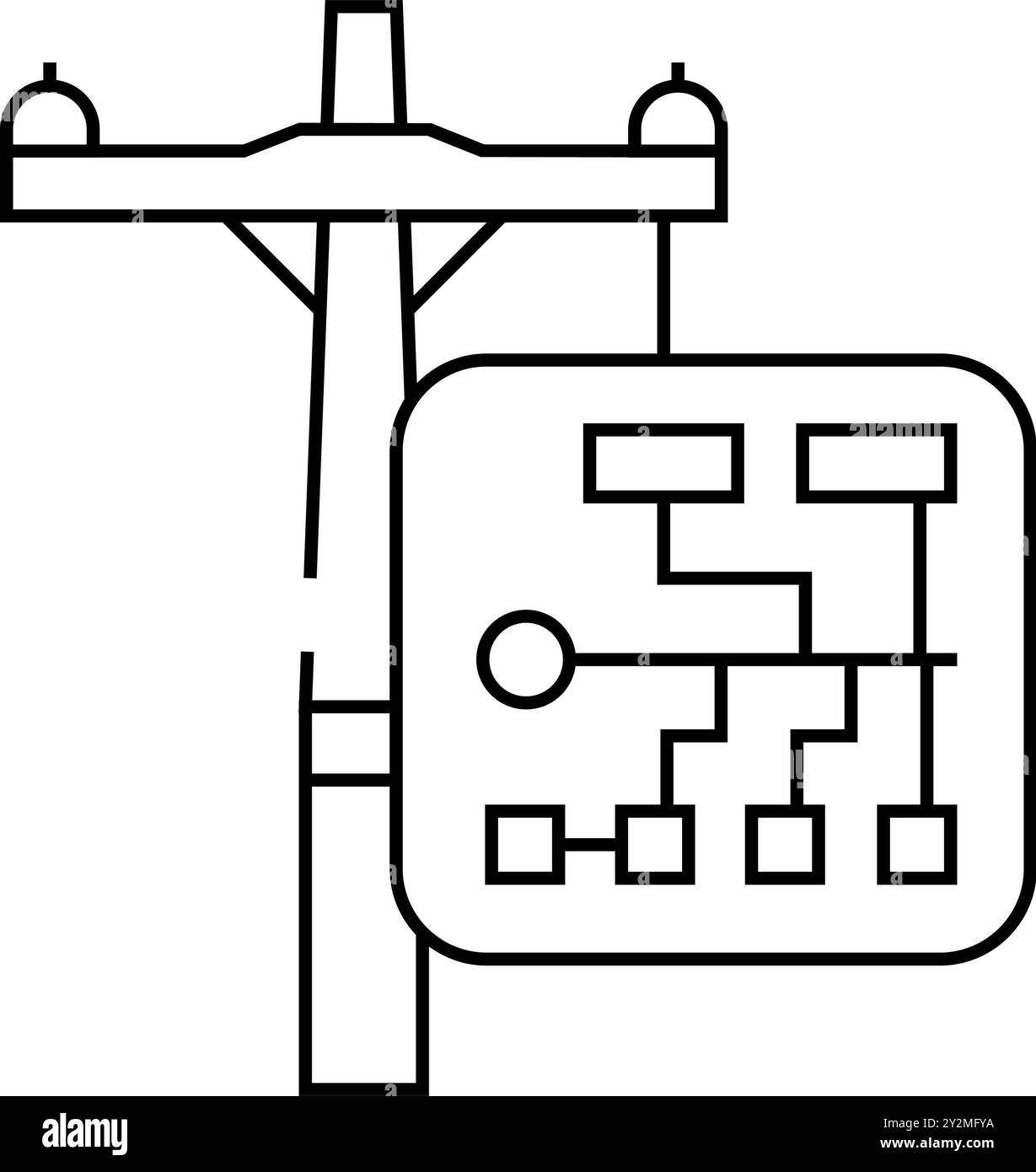 microgrids electric line icon vector illustration Stock Vector Image ...