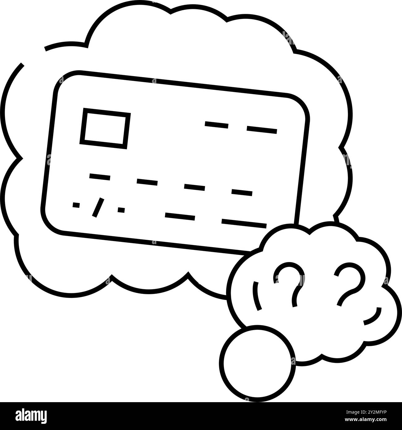 lost card bank payment line icon vector illustration Stock Vector Image ...