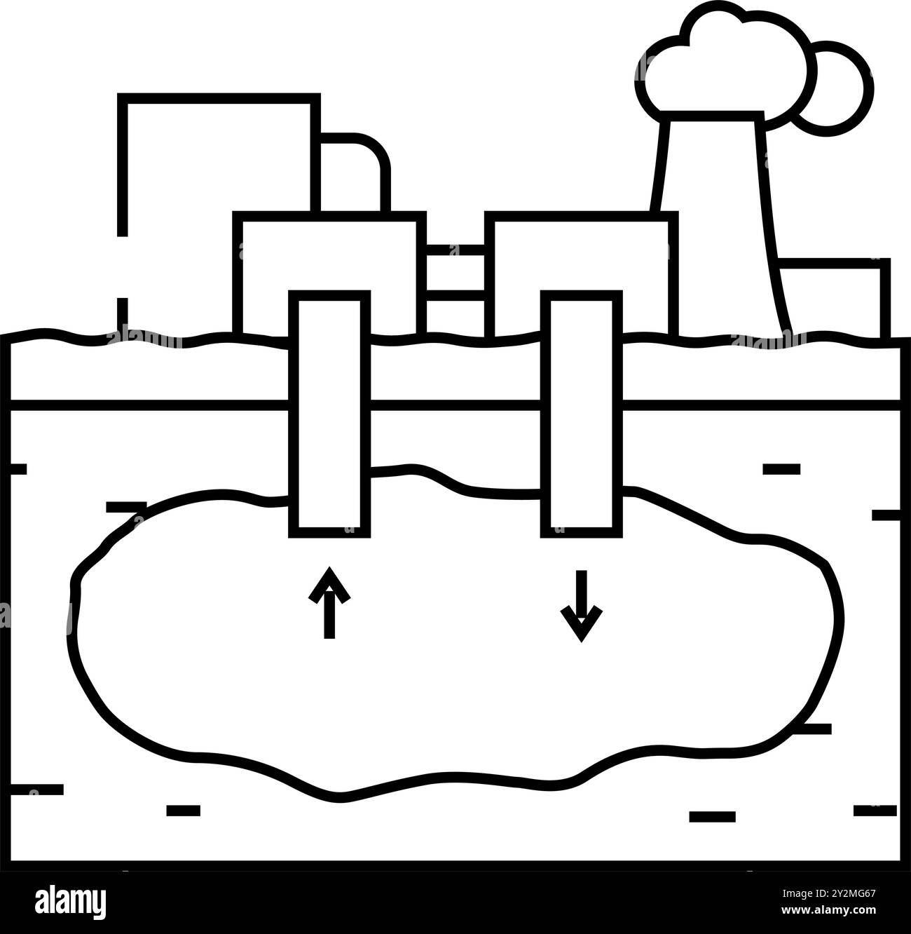 compressed air energy line icon vector illustration Stock Vector Image ...