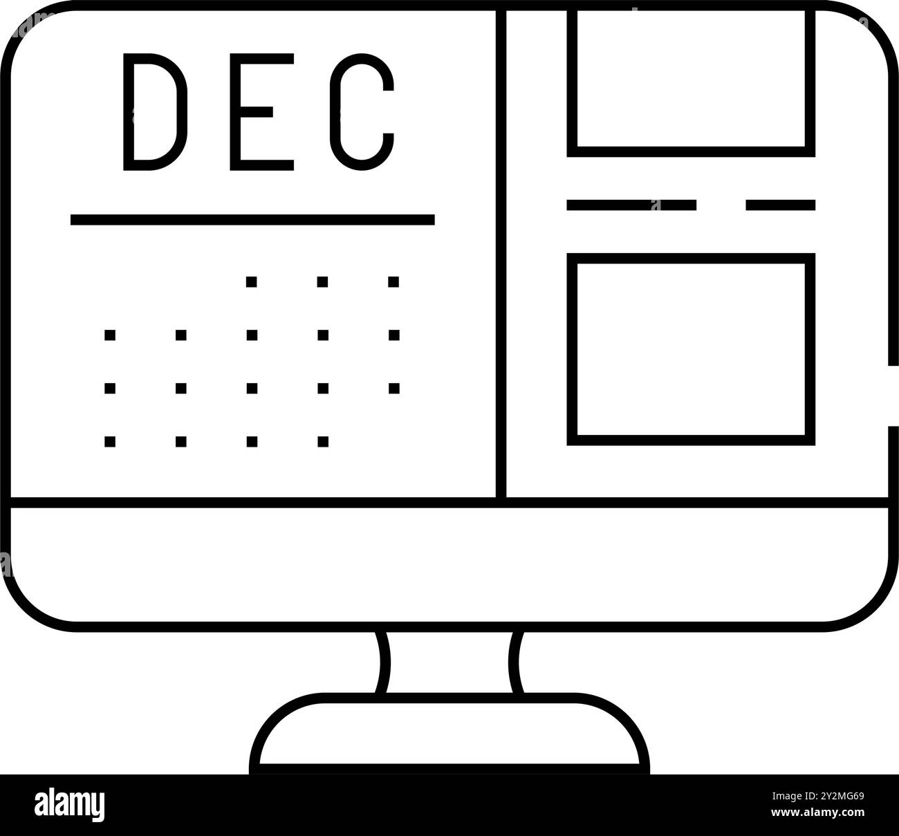 content calendar social media line icon vector illustration Stock ...