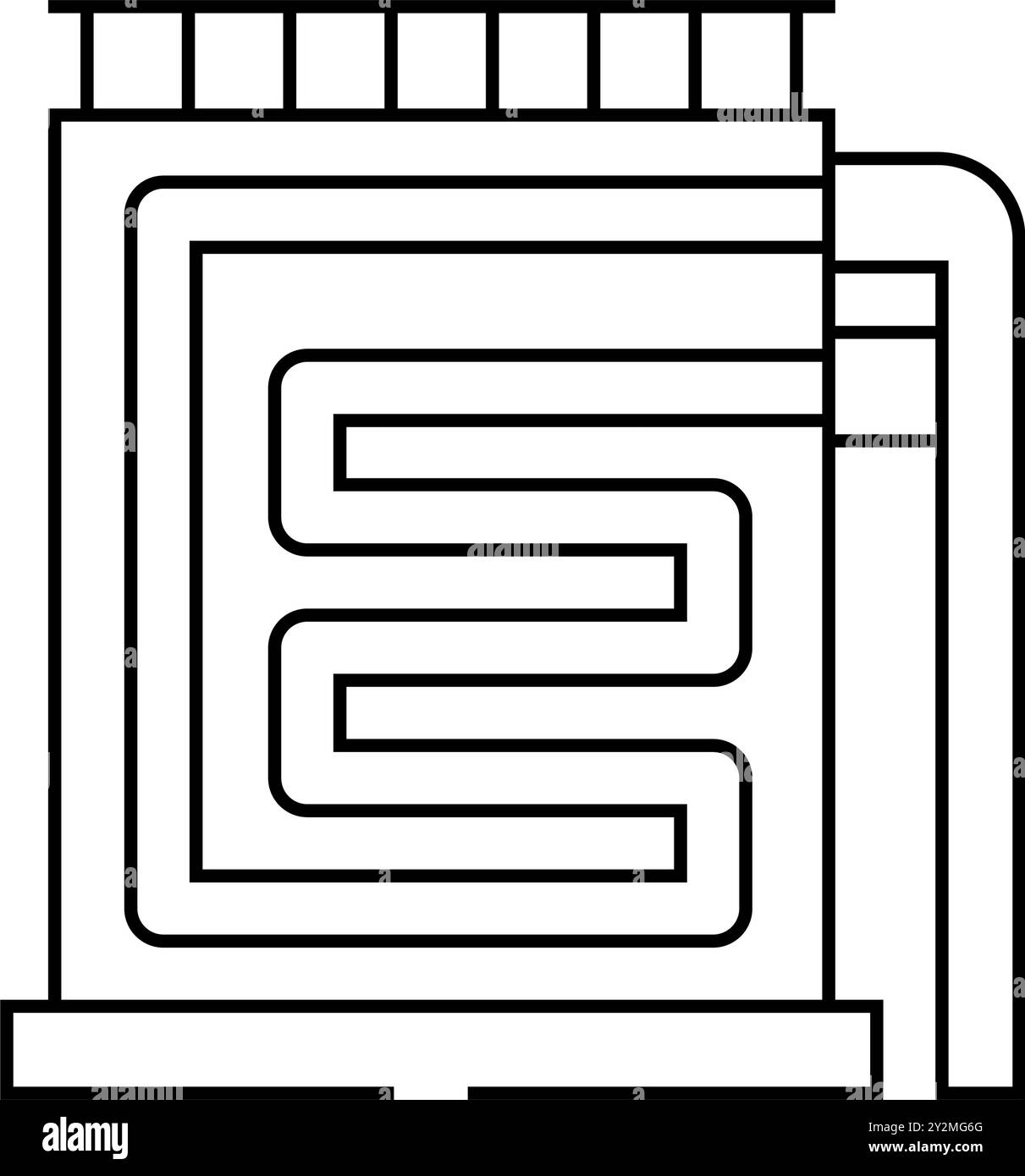 thermal storage energy line icon vector illustration Stock Vector Image ...