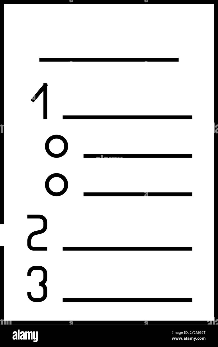 numbered list line icon vector illustration Stock Vector Image & Art ...