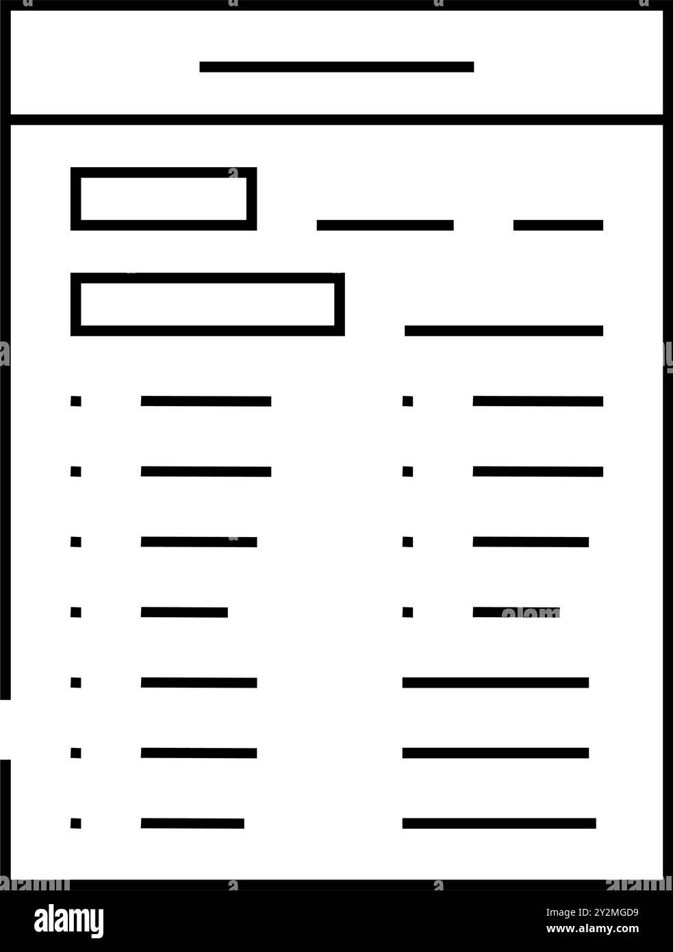 test list line icon vector illustration Stock Vector Image & Art - Alamy