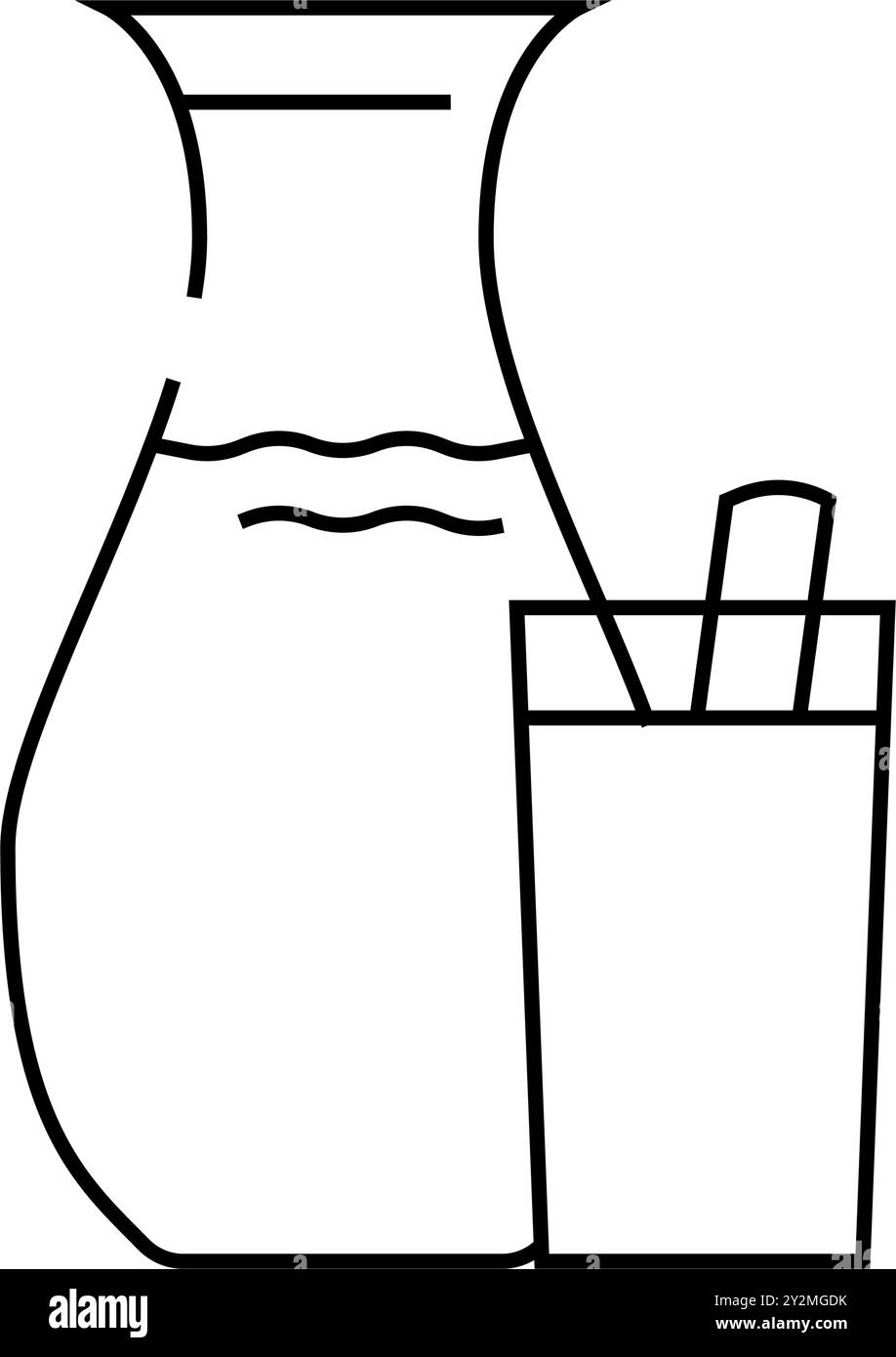 horchata mexican cuisine line icon vector illustration Stock Vector ...