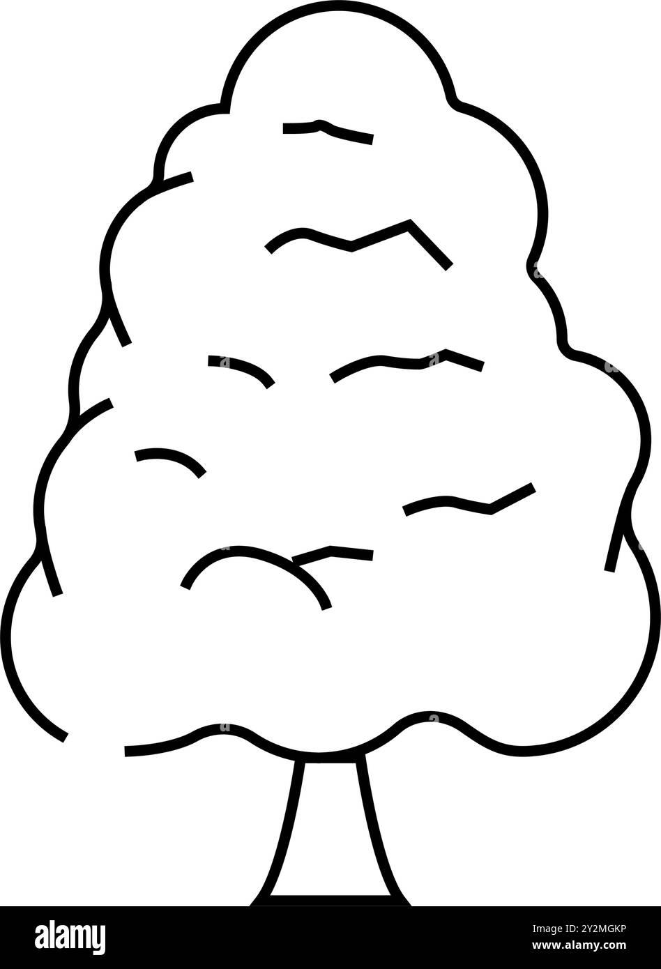 durian tree jungle amazon line icon vector illustration Stock Vector ...