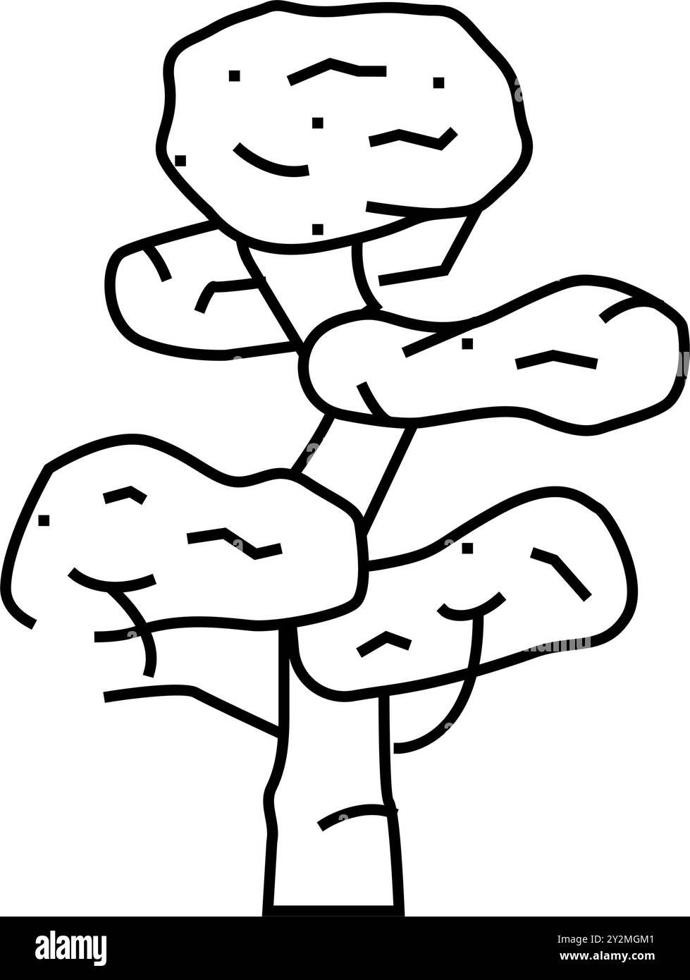 ebony jungle amazon line icon vector illustration Stock Vector Image ...