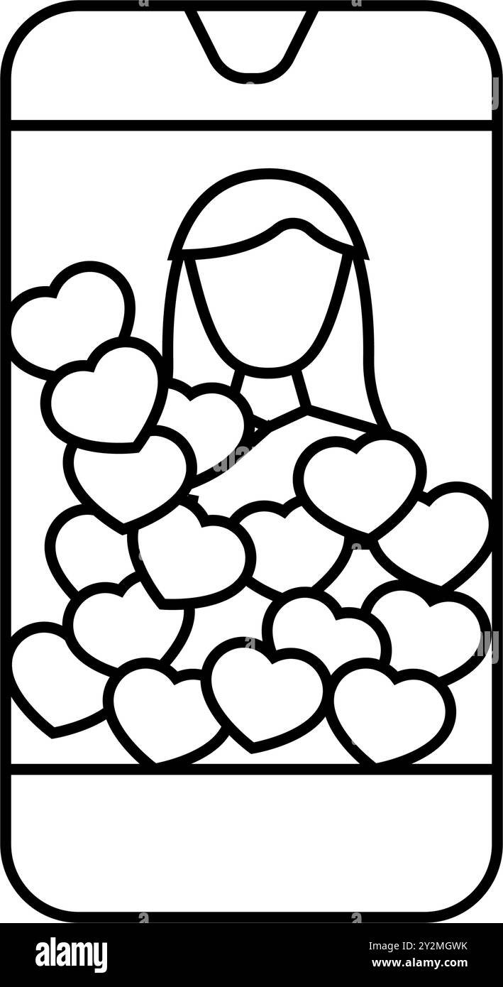 viral content social media line icon vector illustration Stock Vector ...