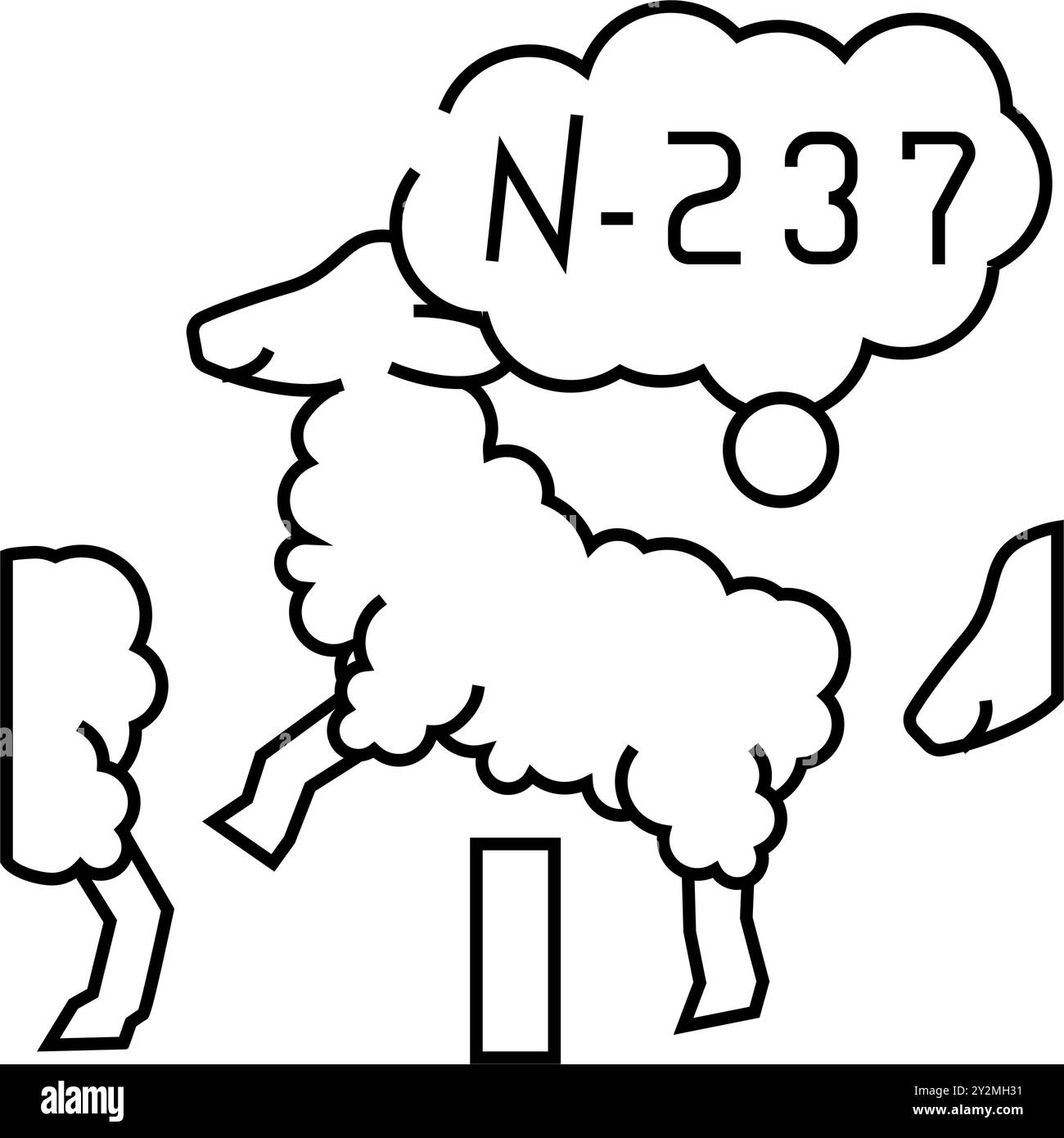 counting sheep sleep night line icon vector illustration Stock Vector ...