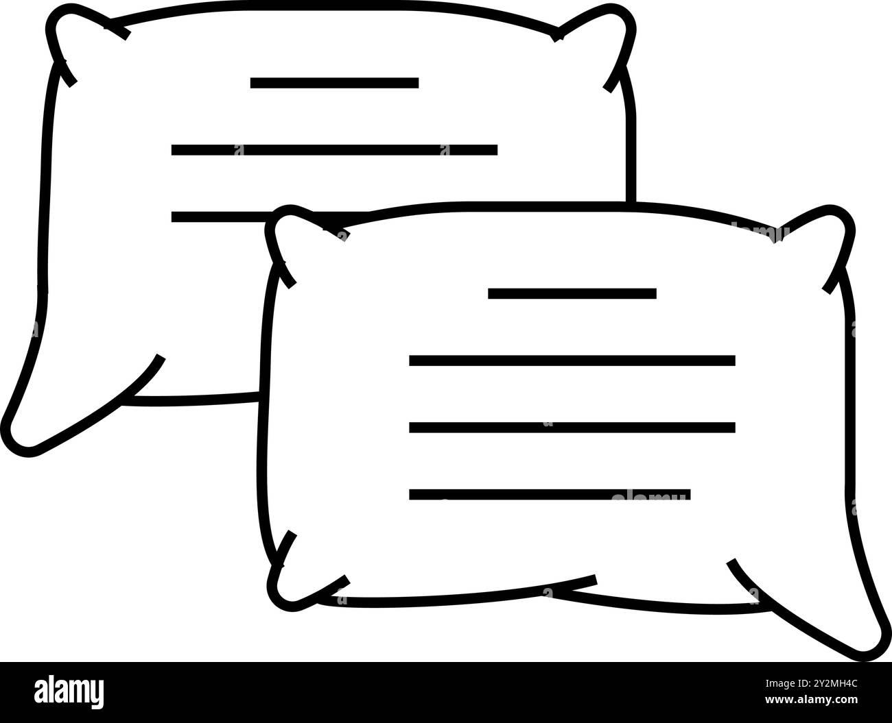 pillow talk sleep night line icon vector illustration Stock Vector ...