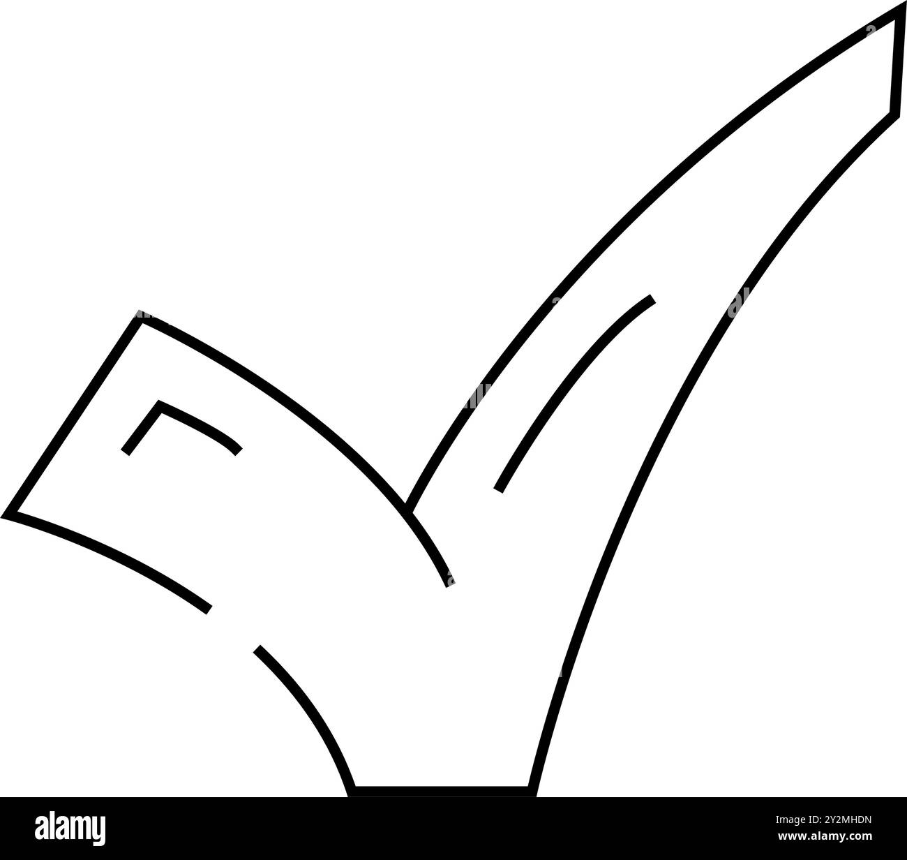green check line icon vector illustration Stock Vector Image & Art - Alamy