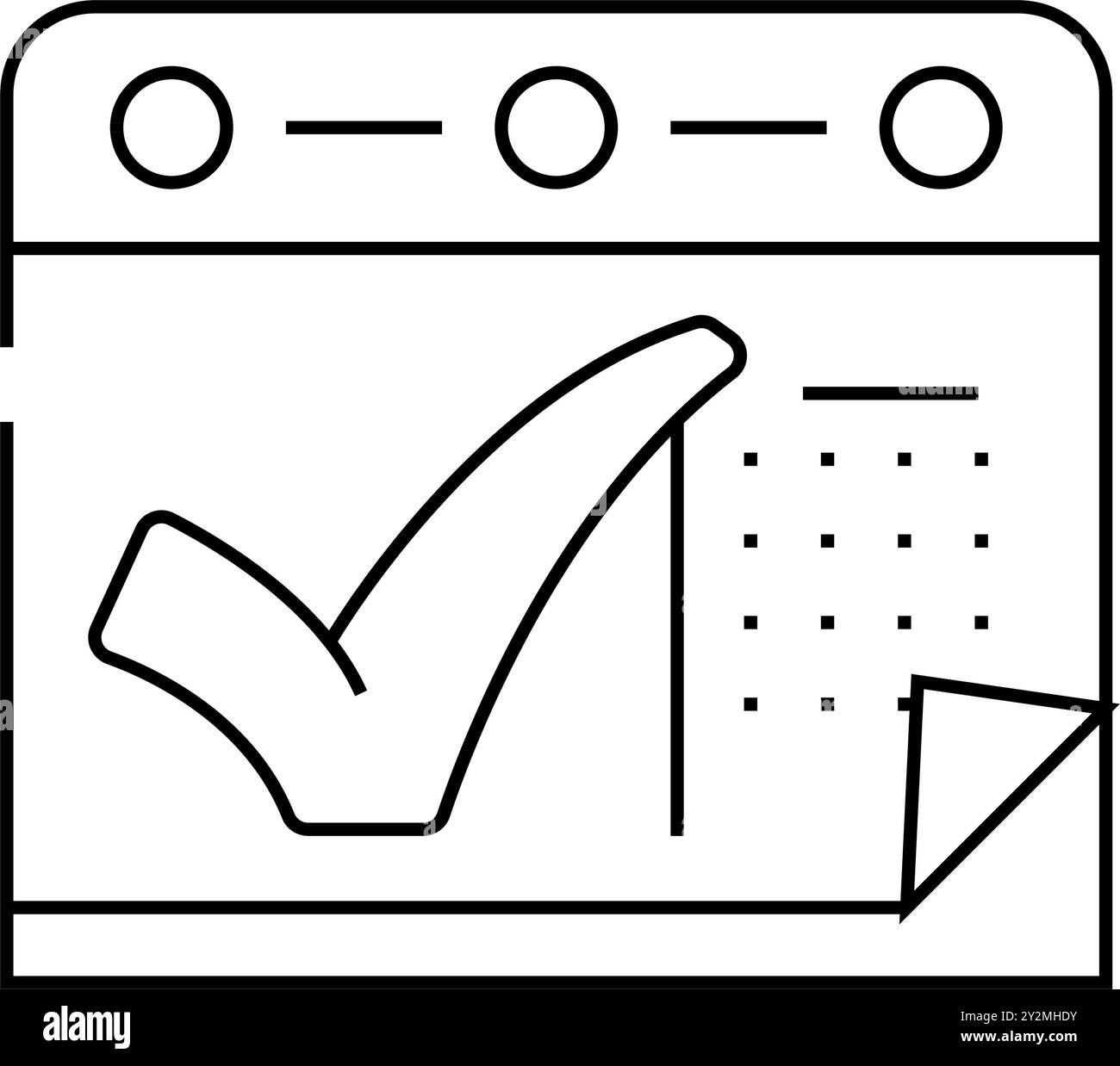 calendar check mark line icon vector illustration Stock Vector Image & Art - Alamy