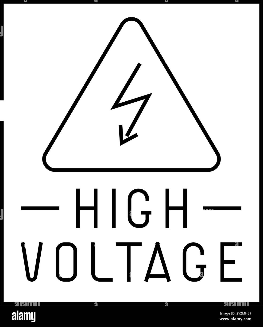 Transformer station warning sign Black and White Stock Photos & Images ...