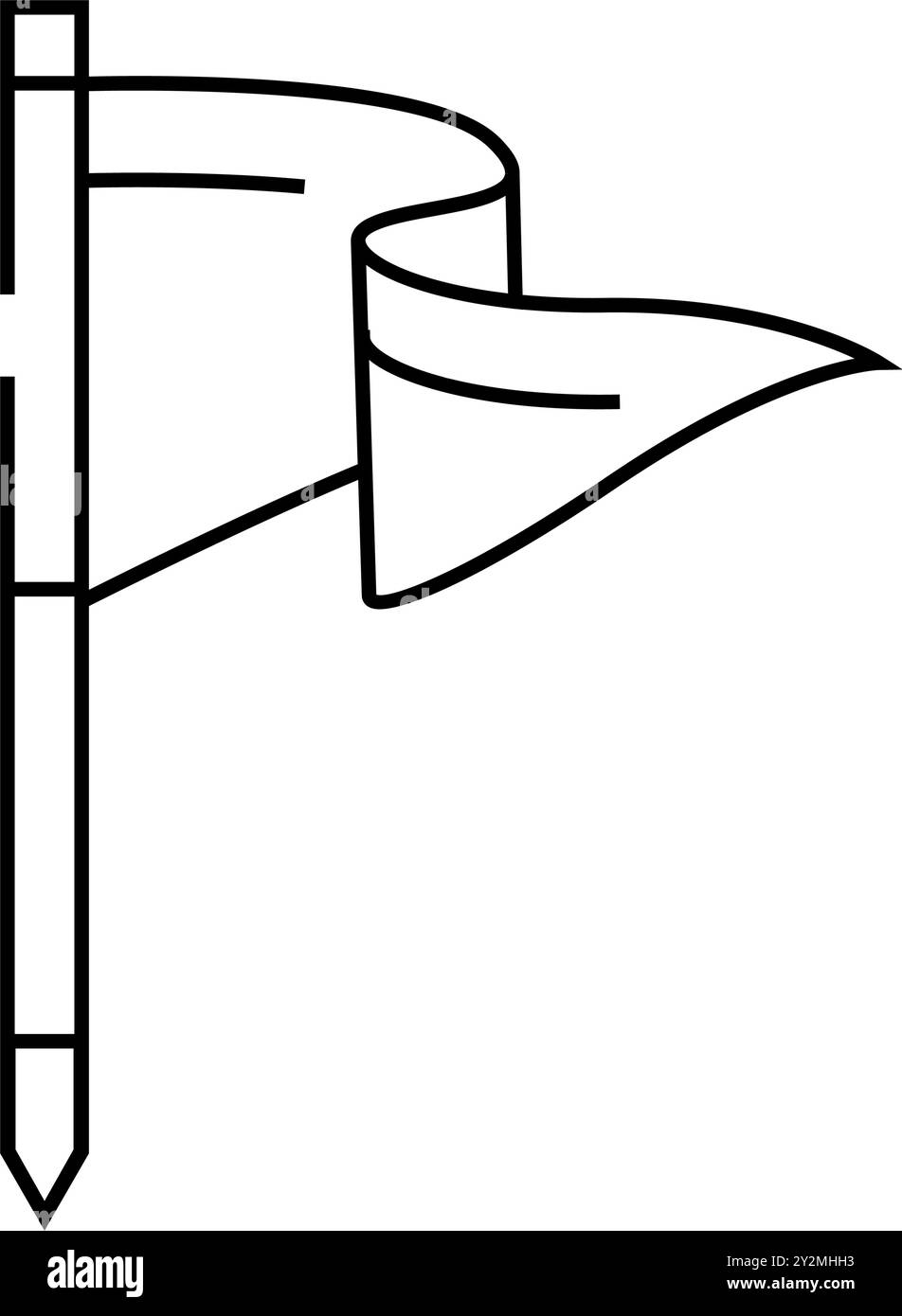 flag pointer map location line icon vector illustration Stock Vector Image & Art - Alamy