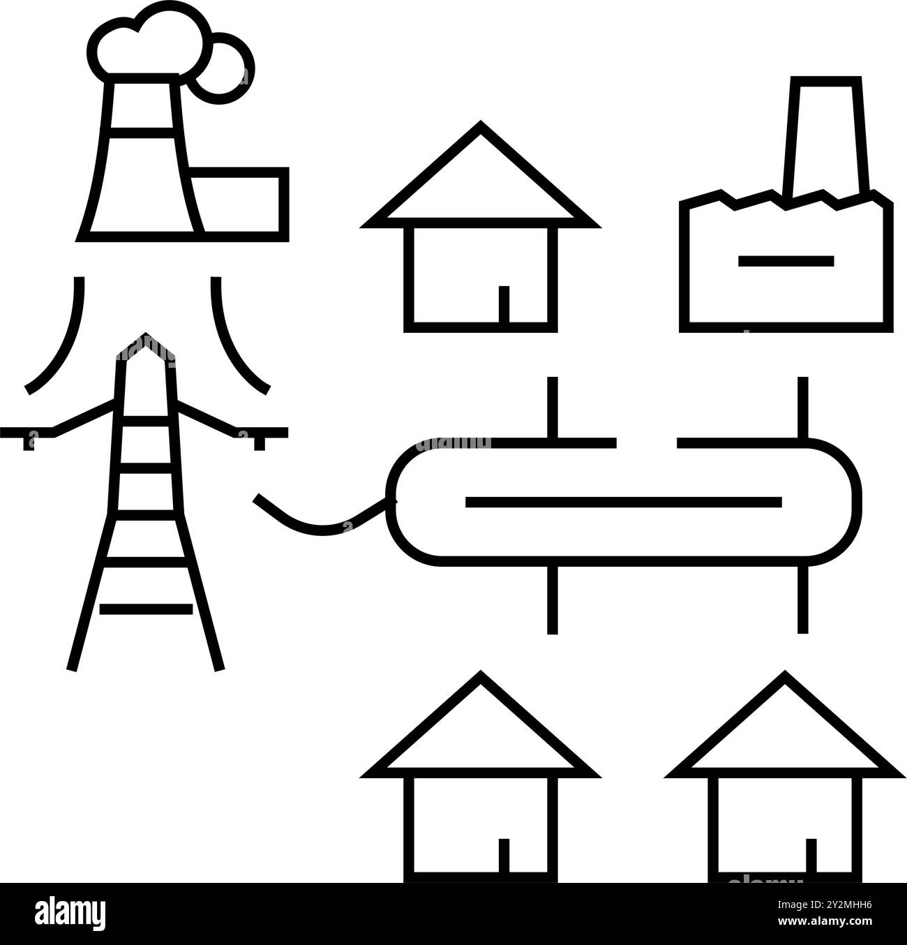 grid planning electric line icon vector illustration Stock Vector Image ...