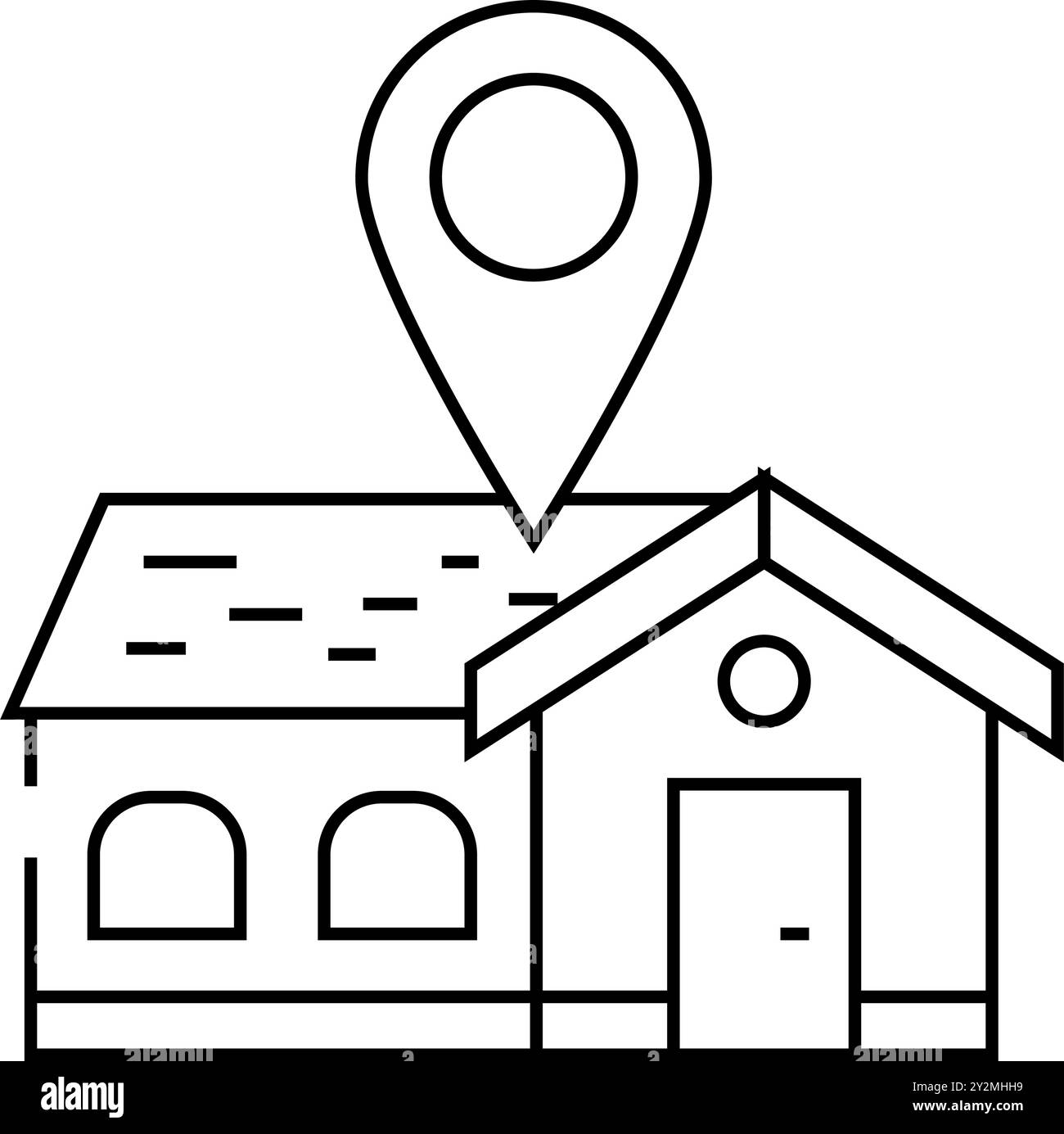 home map location line icon vector illustration Stock Vector Image ...