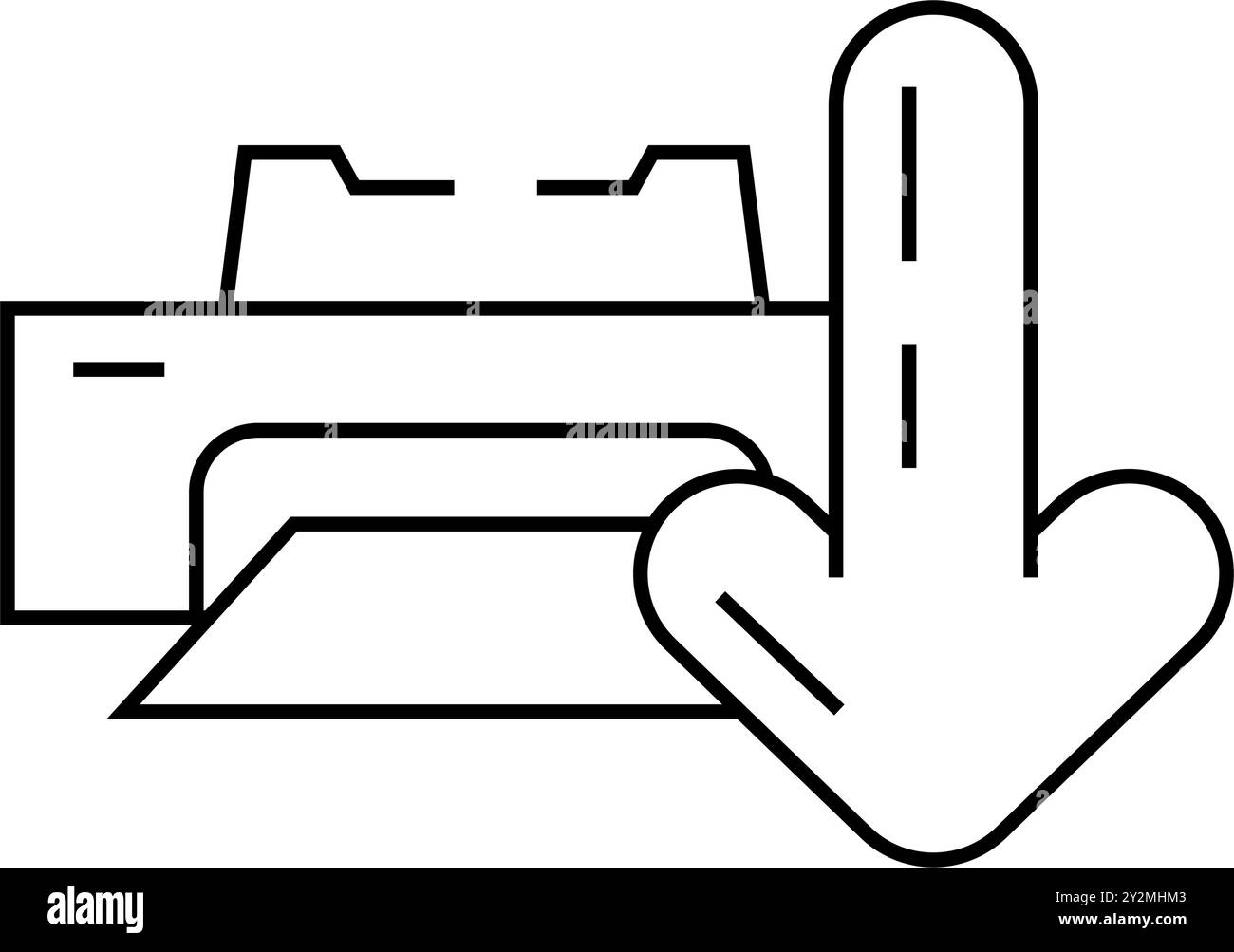 printer loading document line icon vector illustration Stock Vector ...