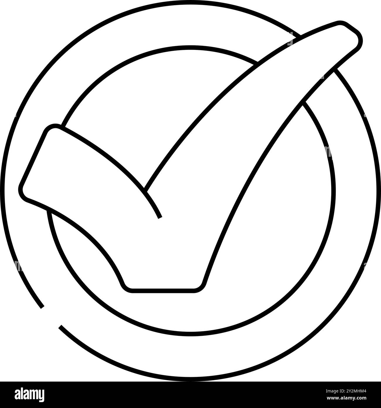 check mark circle line icon vector illustration Stock Vector Image ...