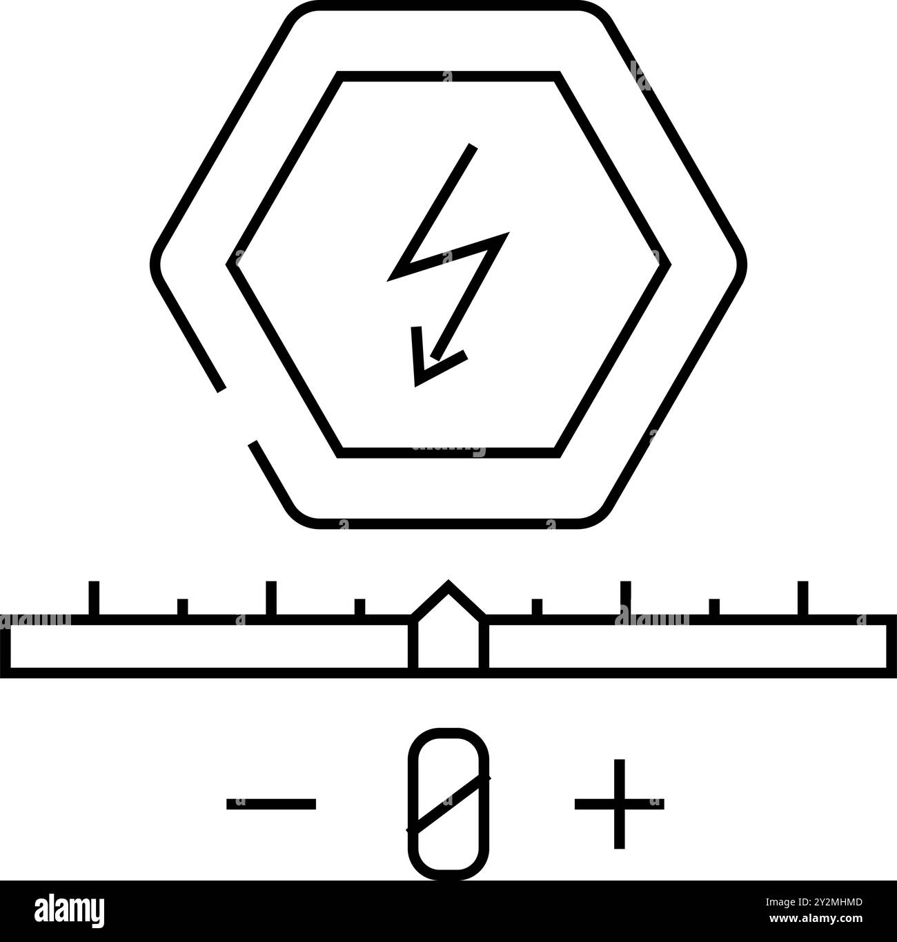 energy flow control electric line icon vector illustration Stock Vector ...