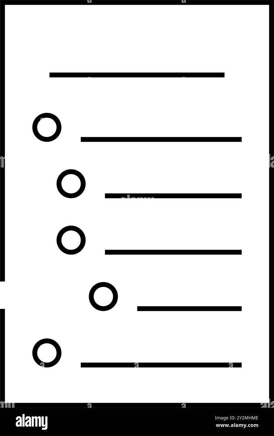 bullet points list line icon vector illustration Stock Vector Image ...