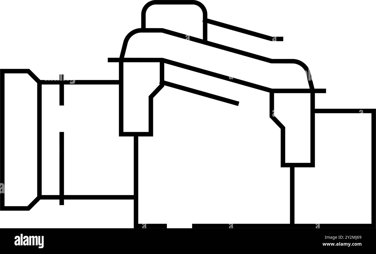 production pipeline line icon vector illustration Stock Vector Image ...