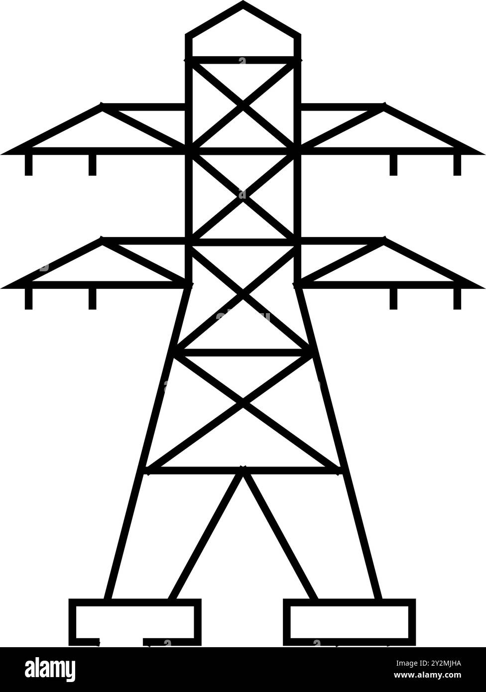 power lines electric line icon vector illustration Stock Vector Image ...