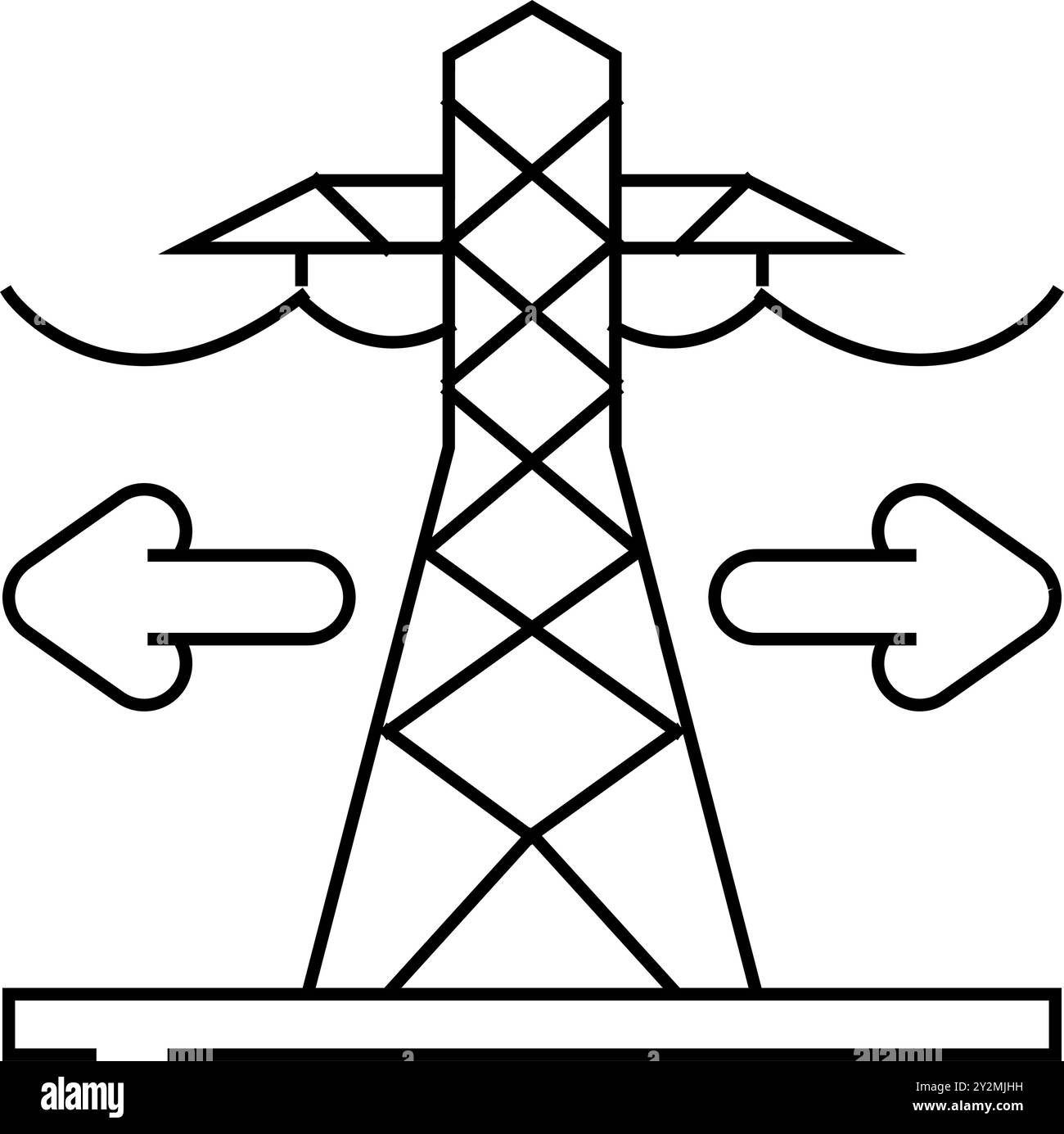 grid expansion electric line icon vector illustration Stock Vector ...