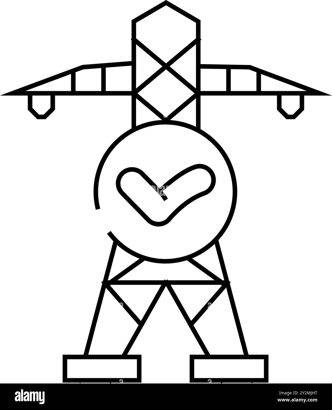 grid reliability electric line icon vector illustration Stock Vector ...