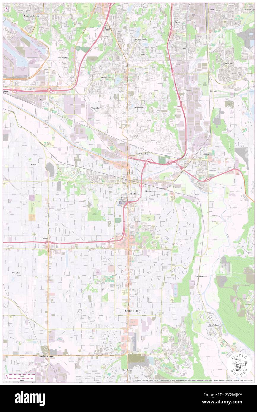 Map of puyallup Cut Out Stock Images & Pictures - Alamy