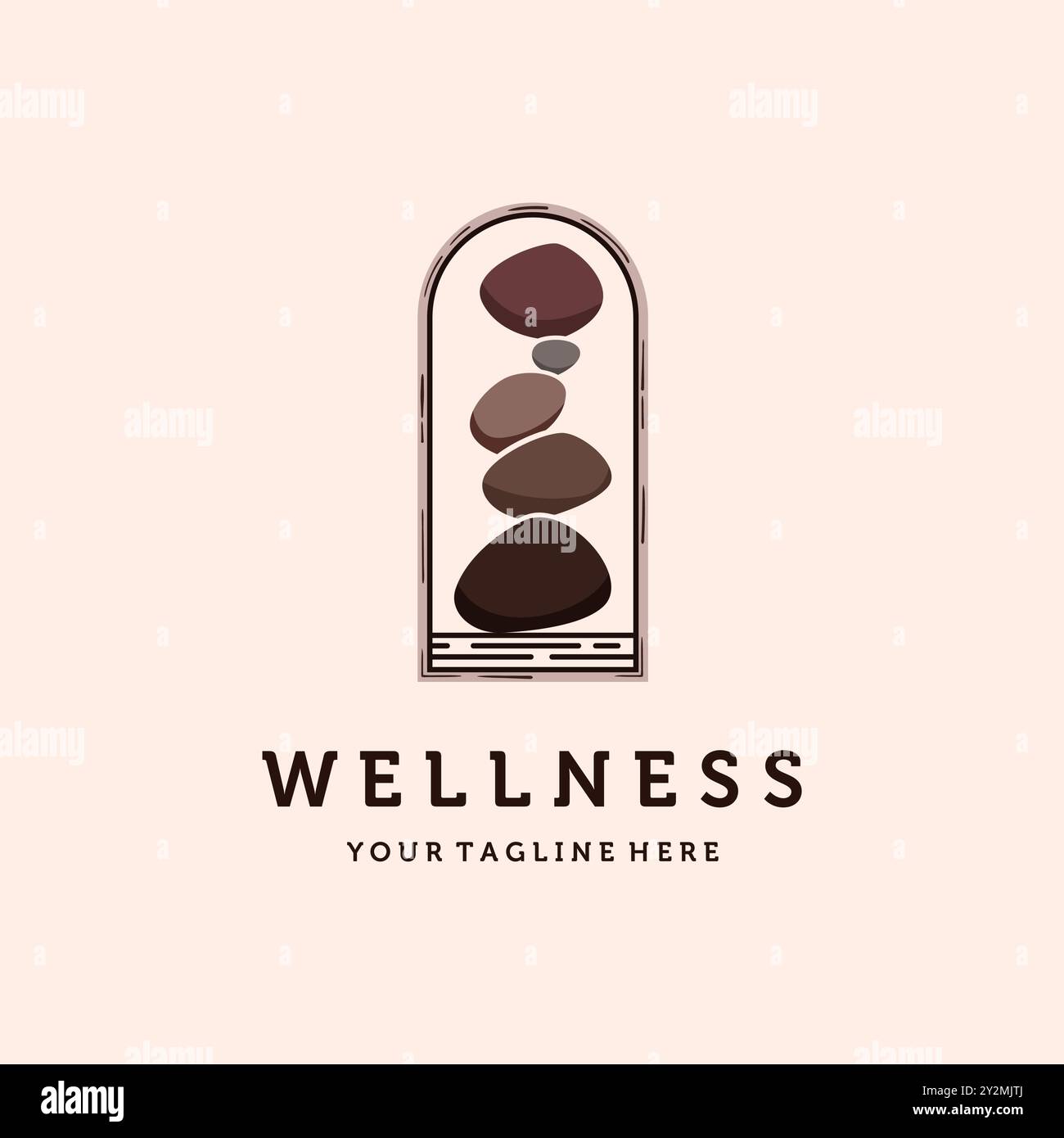 Balanced Stone or Balancing Rock Logo Vector Illustration Design ...
