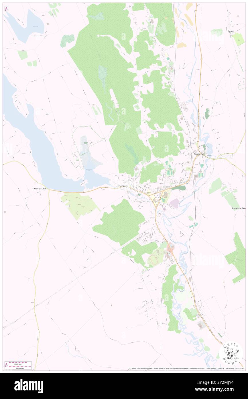 Norway maine map Cut Out Stock Images & Pictures - Alamy