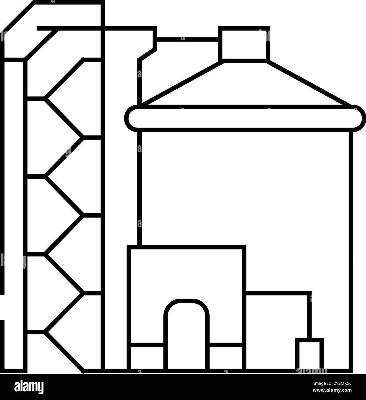 plant biomass energy line icon vector illustration Stock Vector Image ...