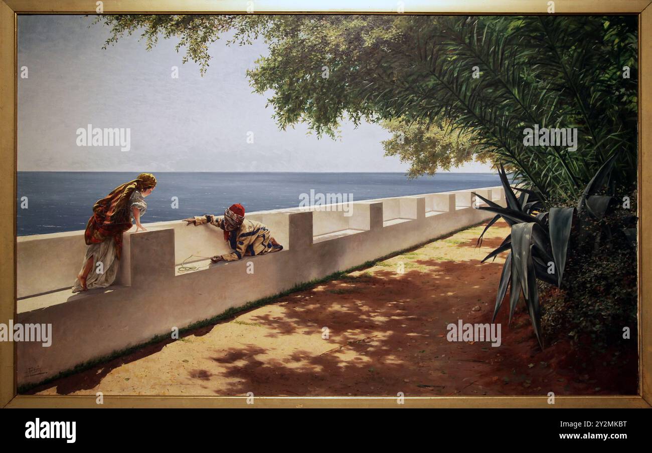 The Snake Charmer / El Cantador de serpientes (c.1899) by Antonio ...