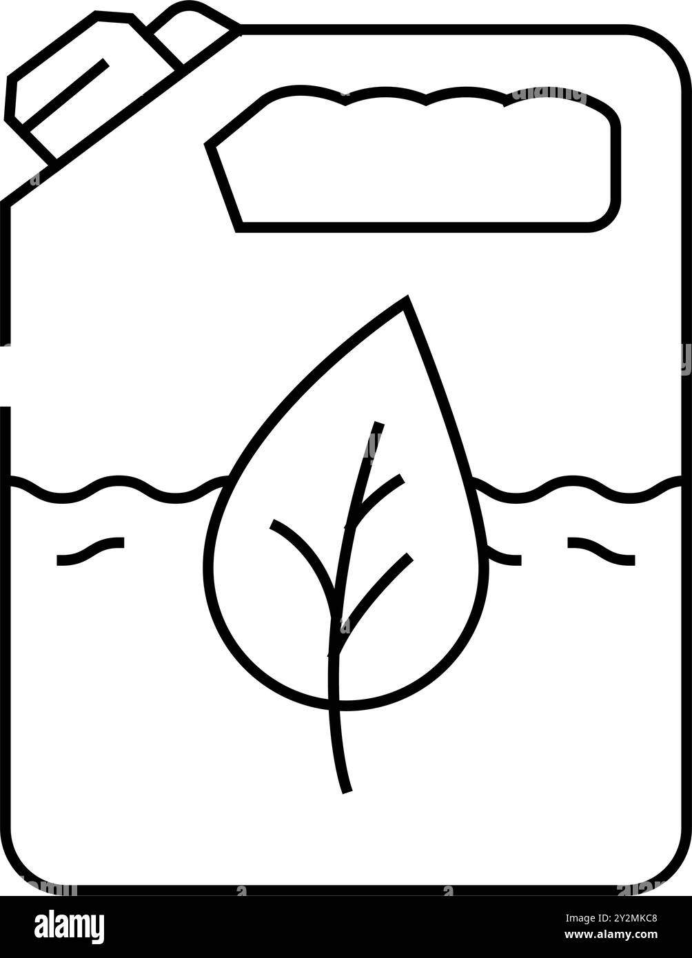 biofuel production biomass energy line icon vector illustration Stock ...