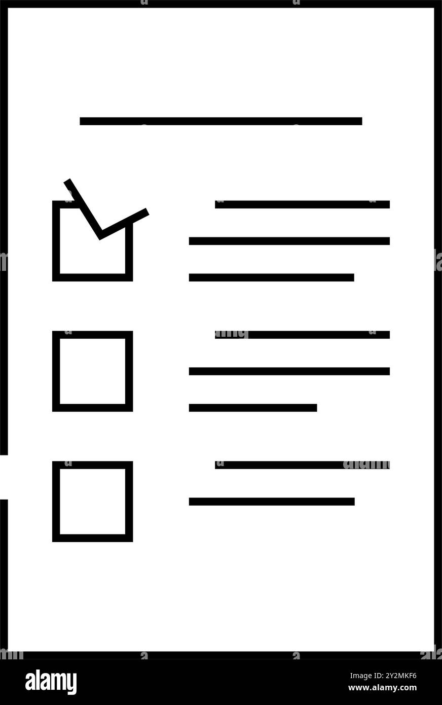 checklist list line icon vector illustration Stock Vector Image & Art ...