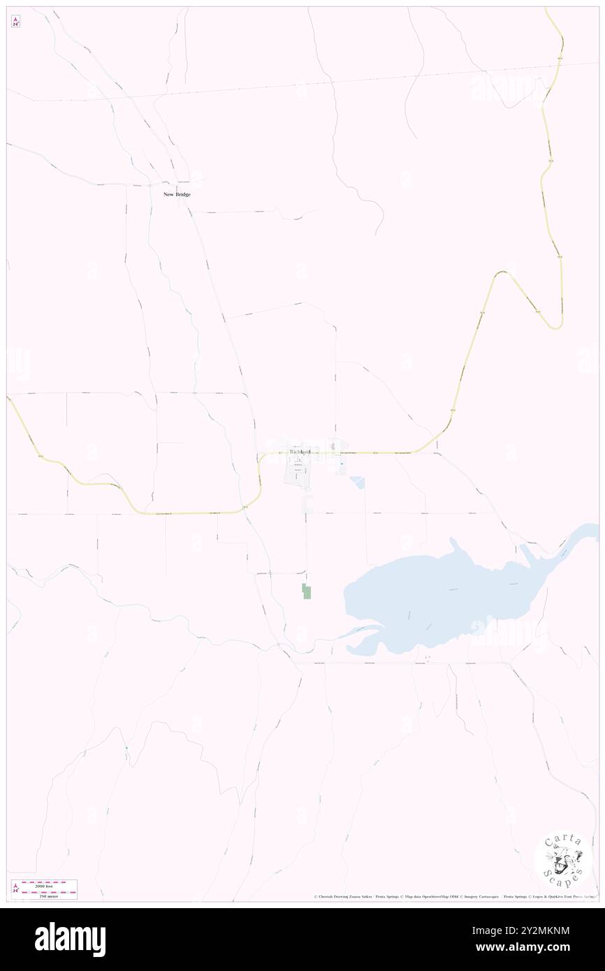 Map of richland oregon Cut Out Stock Images & Pictures - Alamy