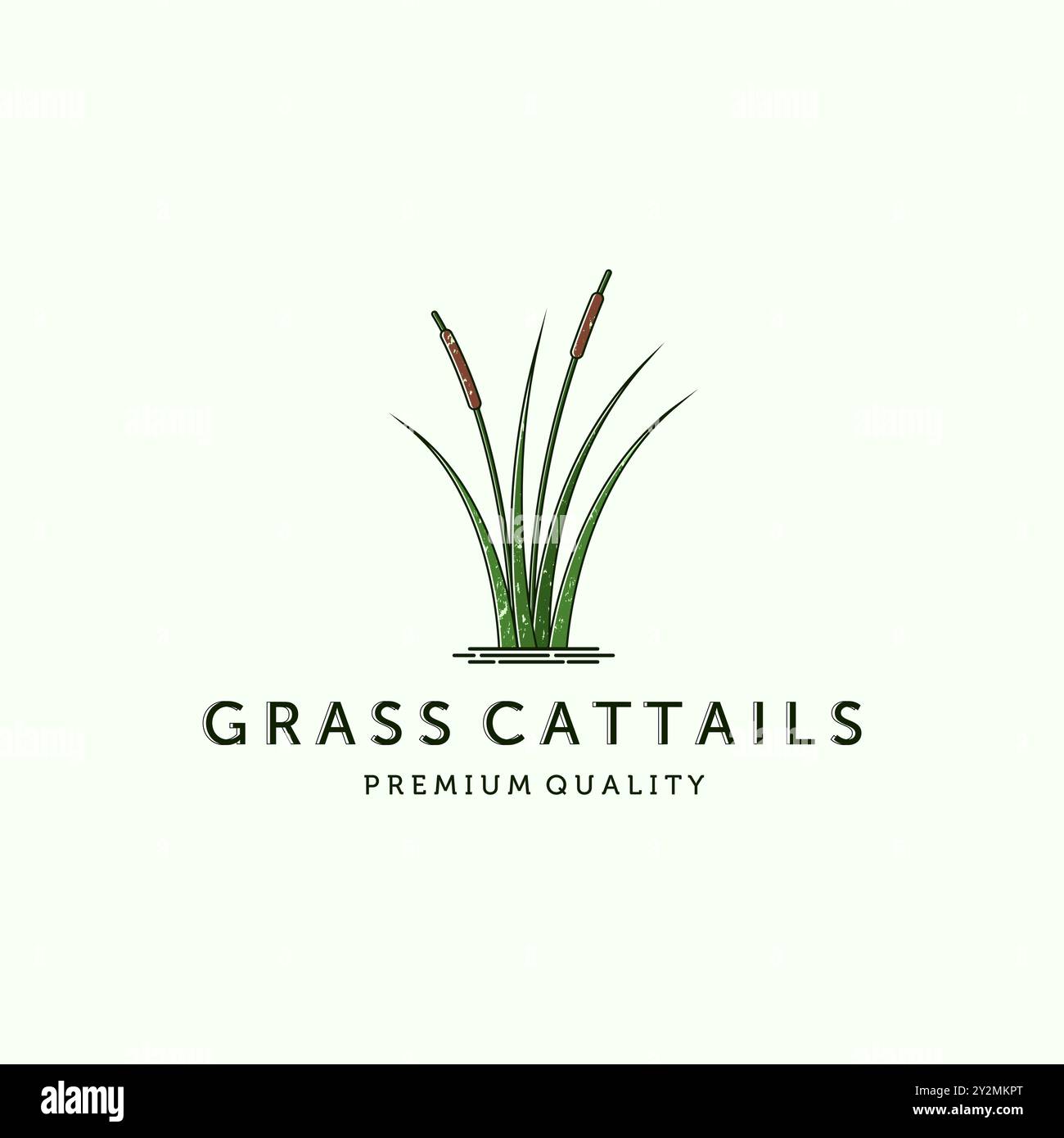 Cattail or Reed Logo Vector Illustration Design. Simple Modern ...