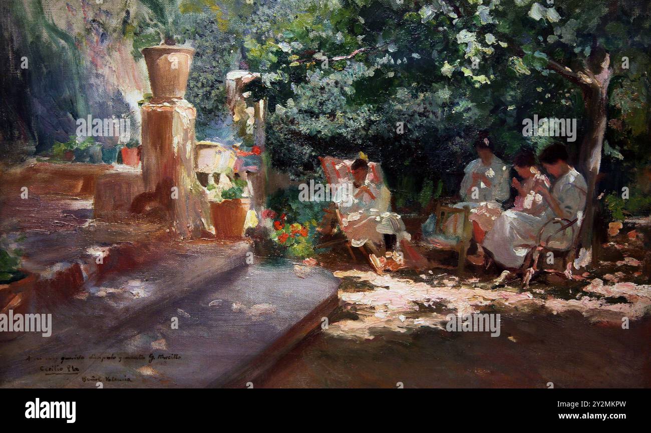 Ladies in the Garden / Mujeres en el Jardín (c. 1910) by Cecilio Pla y ...