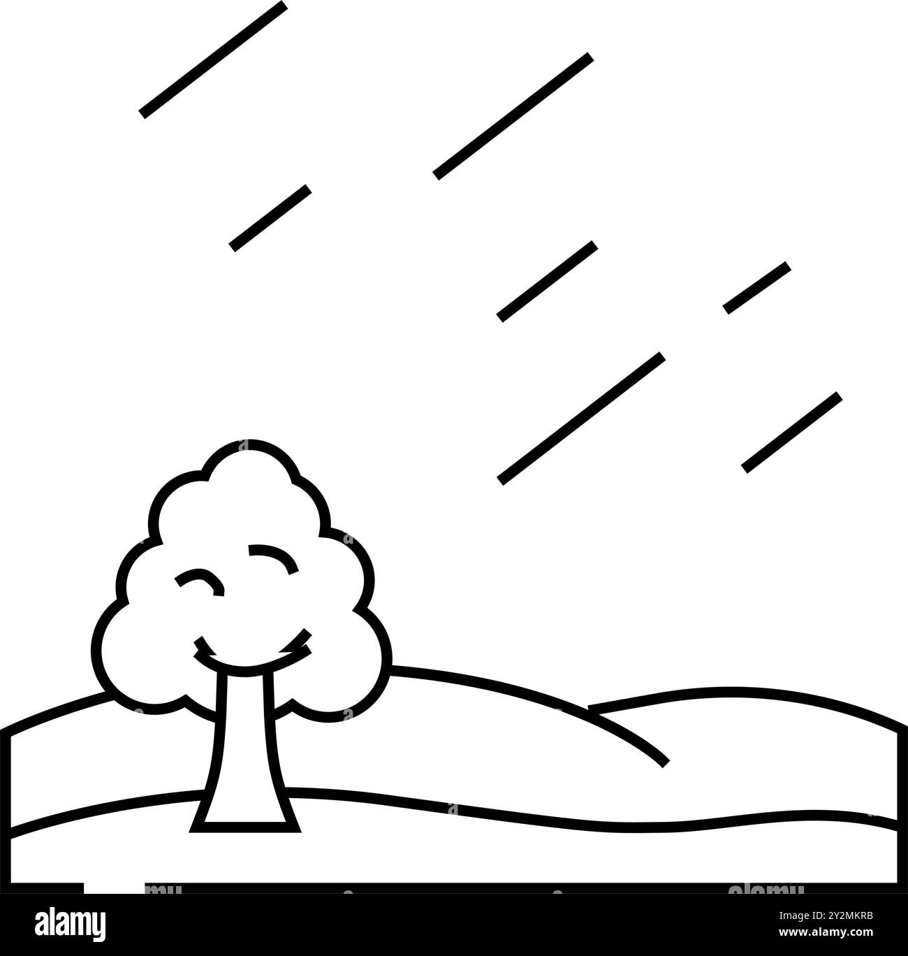 meteor shower space exploration line icon vector illustration Stock ...