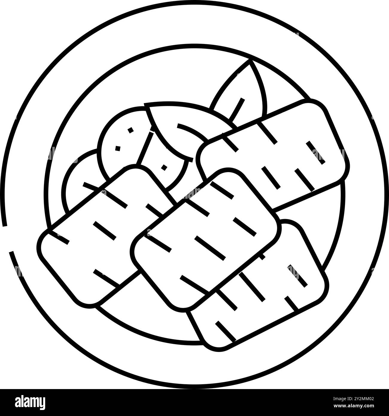 halloumi cheese greek cuisine line icon vector illustration Stock ...